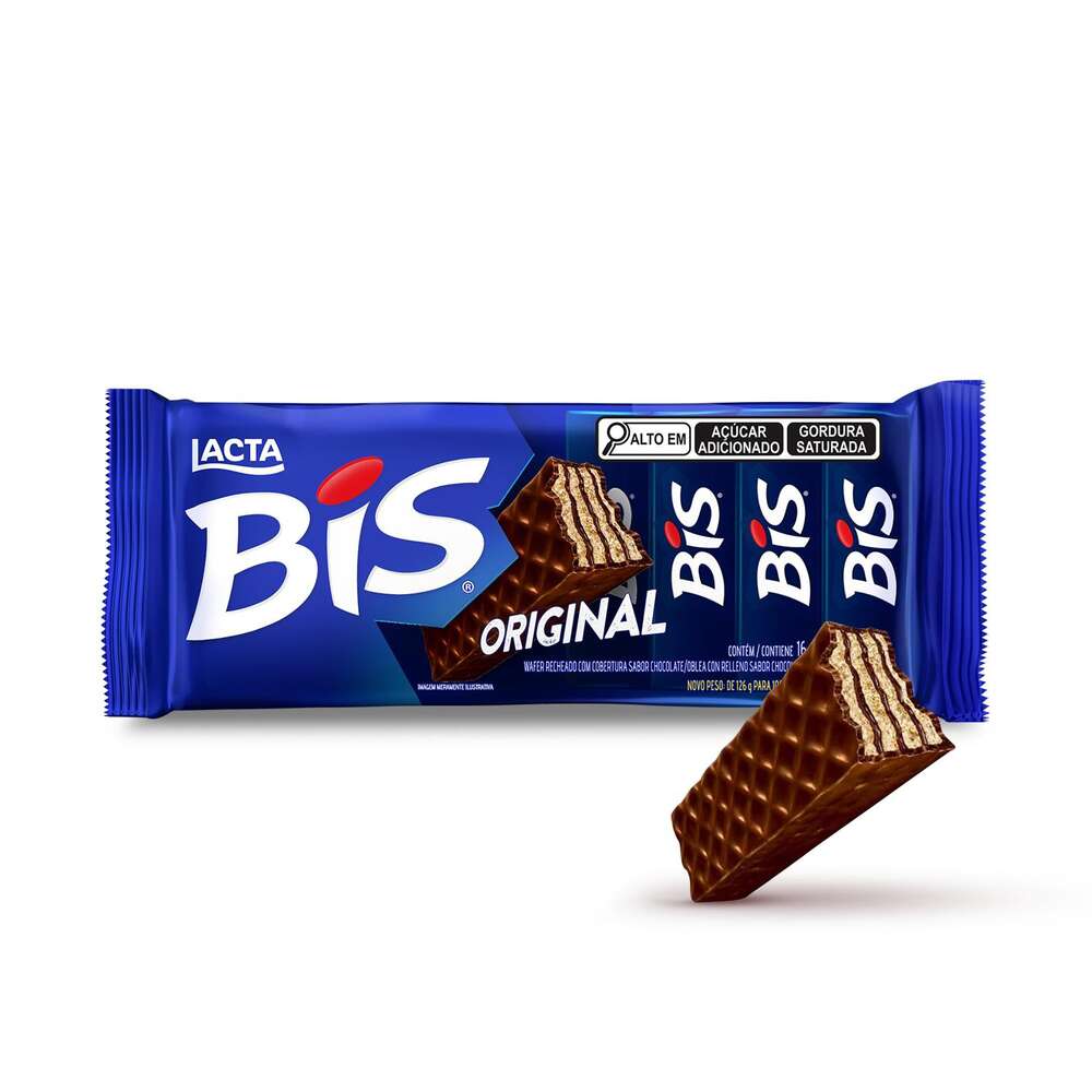 Bis Original Ao Leite (Wafer Recheado e com Cobertura Sabor Chocolate ...
