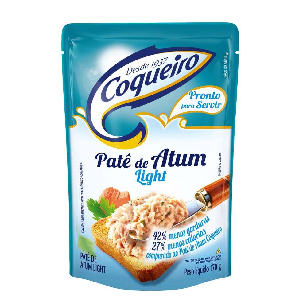 Patê de Atum Coqueiro Light Sachê 170g - Zona Sul