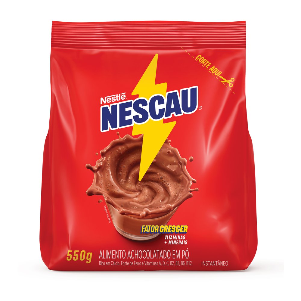 Achocolatado em Pó Nescau Pacote 550g - Zona Sul Achocolatado em Pó Nescau Pacote 550g - Zona Sul
