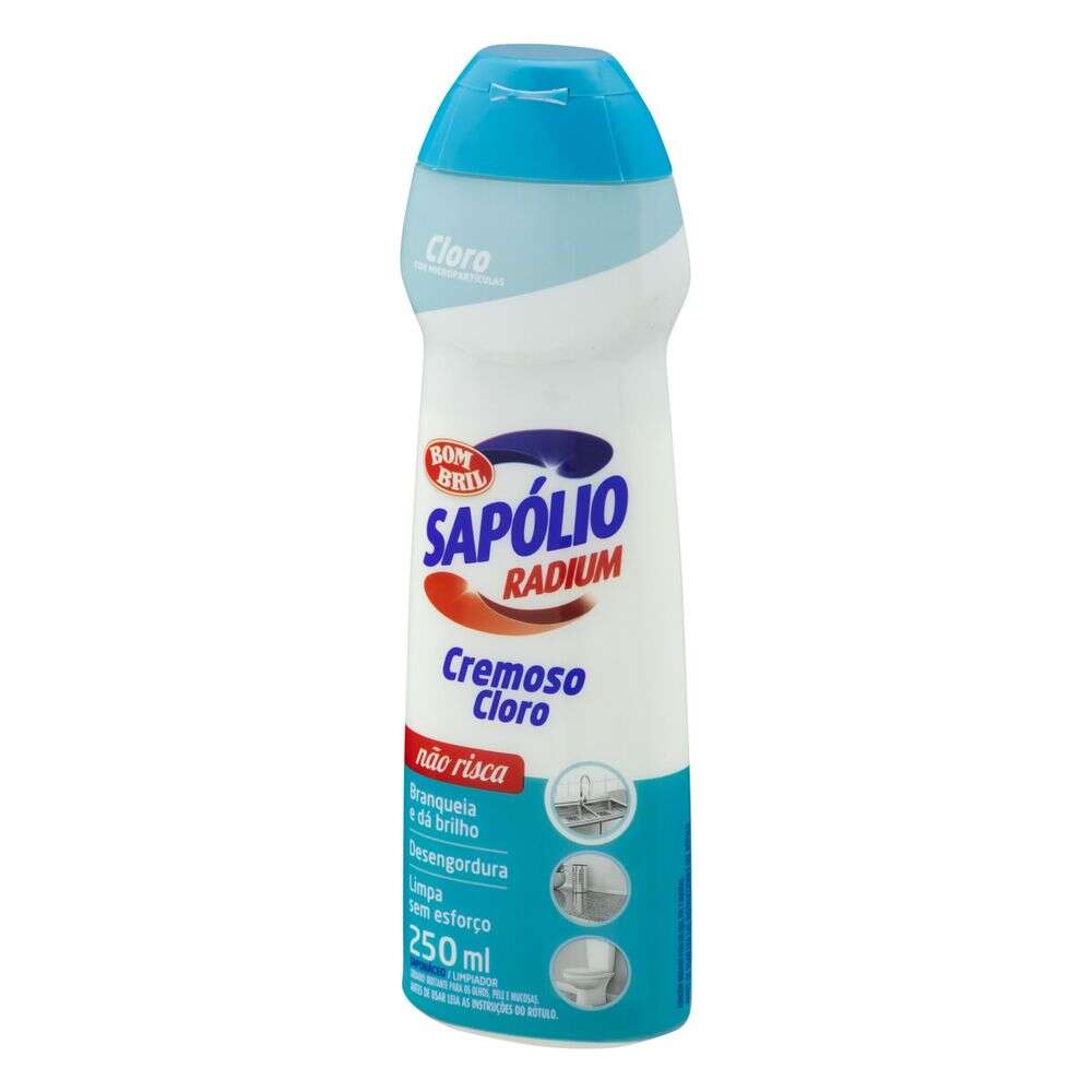 Saponáceo Cremoso Sapólio Radium Multiuso Com Cloro 250ml - Zona Sul