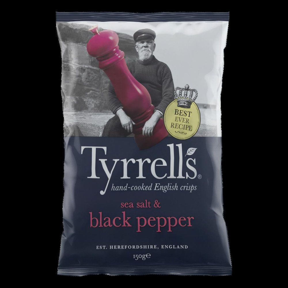 Batata Frita Inglesa Tyrrells Pimenta 150g - Zona Sul Batata Frita Inglesa Tyrrells Pimenta 150g - Zona Sul
