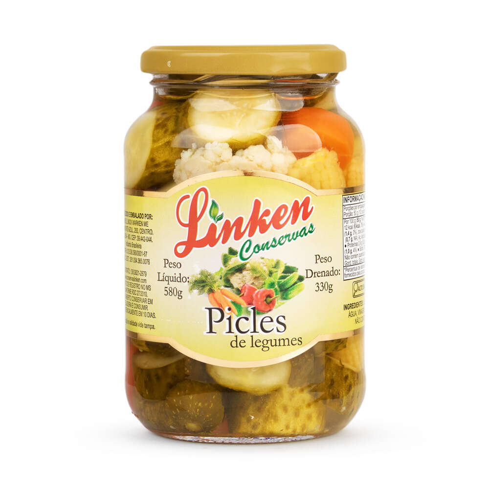 Picles em Conserva Linken 330g - Zona Sul