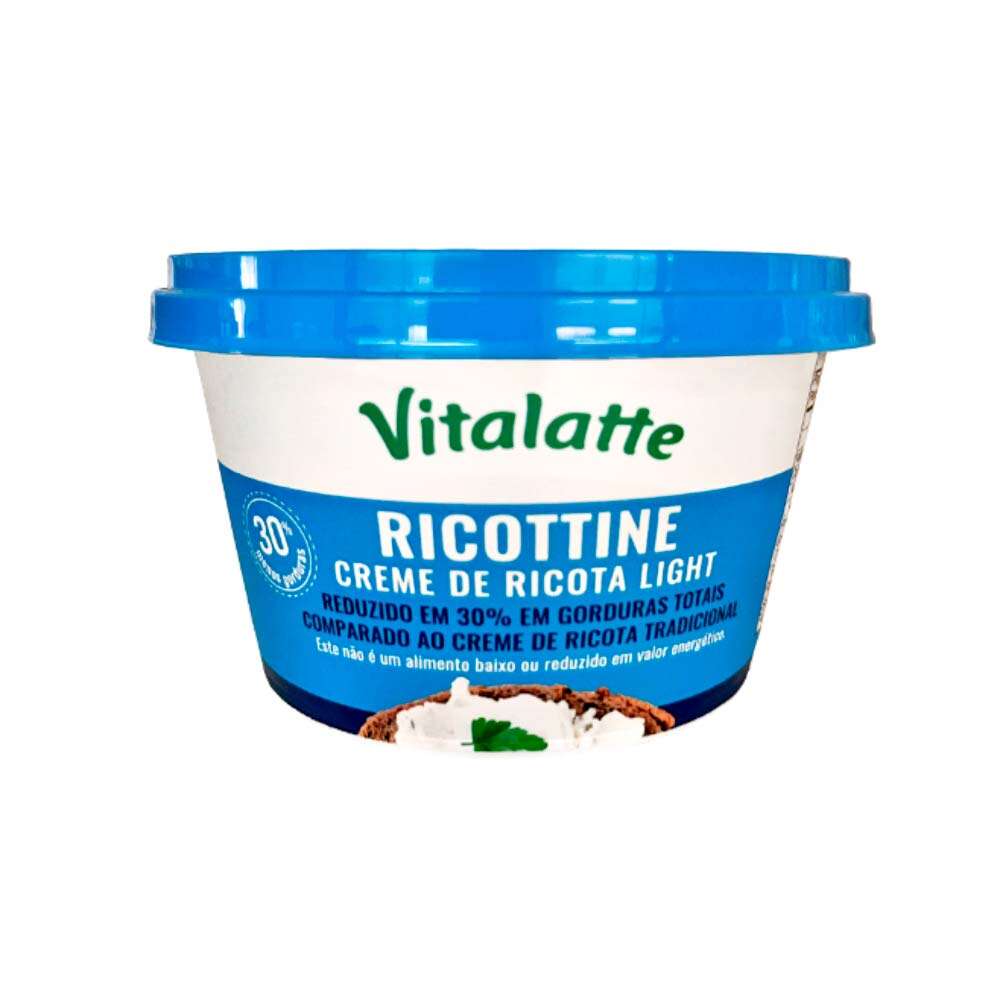 Creme De Ricota Light Vitalatte Ricottine 200g - Zona Sul