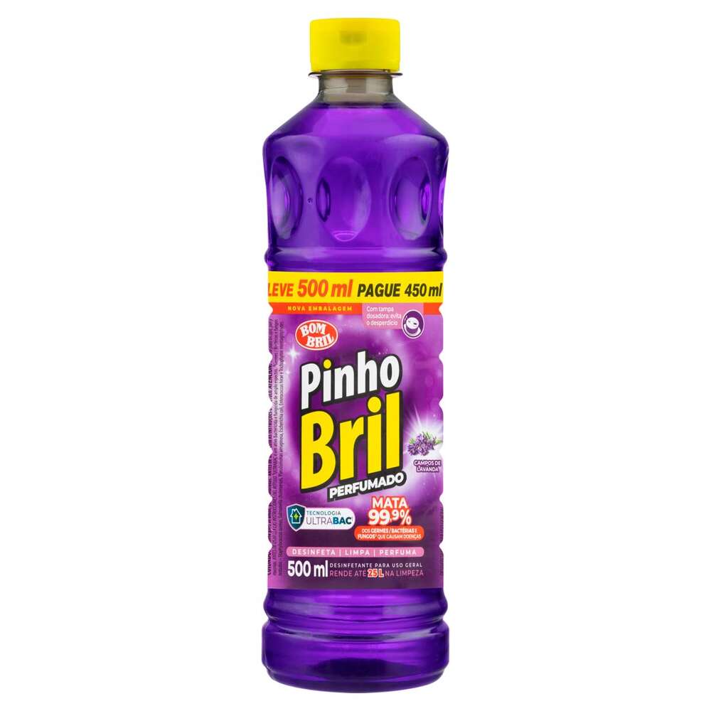 Desinfetante Pinho Bril Lavanda Leve 500ml Pague 450ml - Zona Sul
