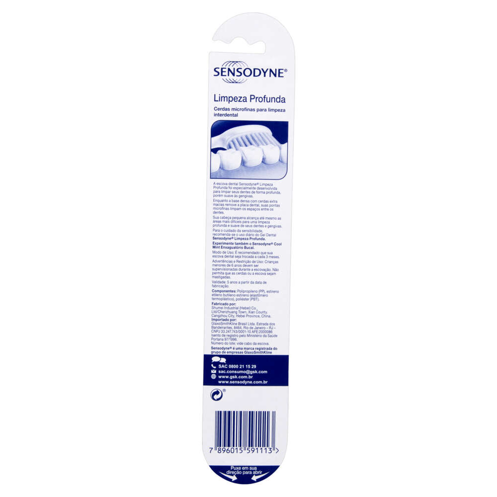 Escova Dental Sensodyne Limpeza Profunda - Zona Sul Escova Dental Sensodyne Limpeza Profunda - Zona Sul