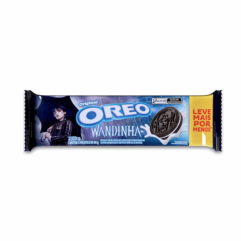 Biscoito Recheado Oreo Original Wandinha Embalagem Econômica Multipack ...