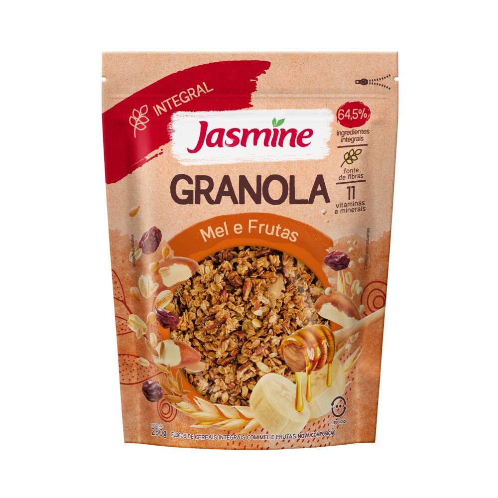 Granola Integral Jasmine Mel E Frutas Pacote 250g - Zona Sul