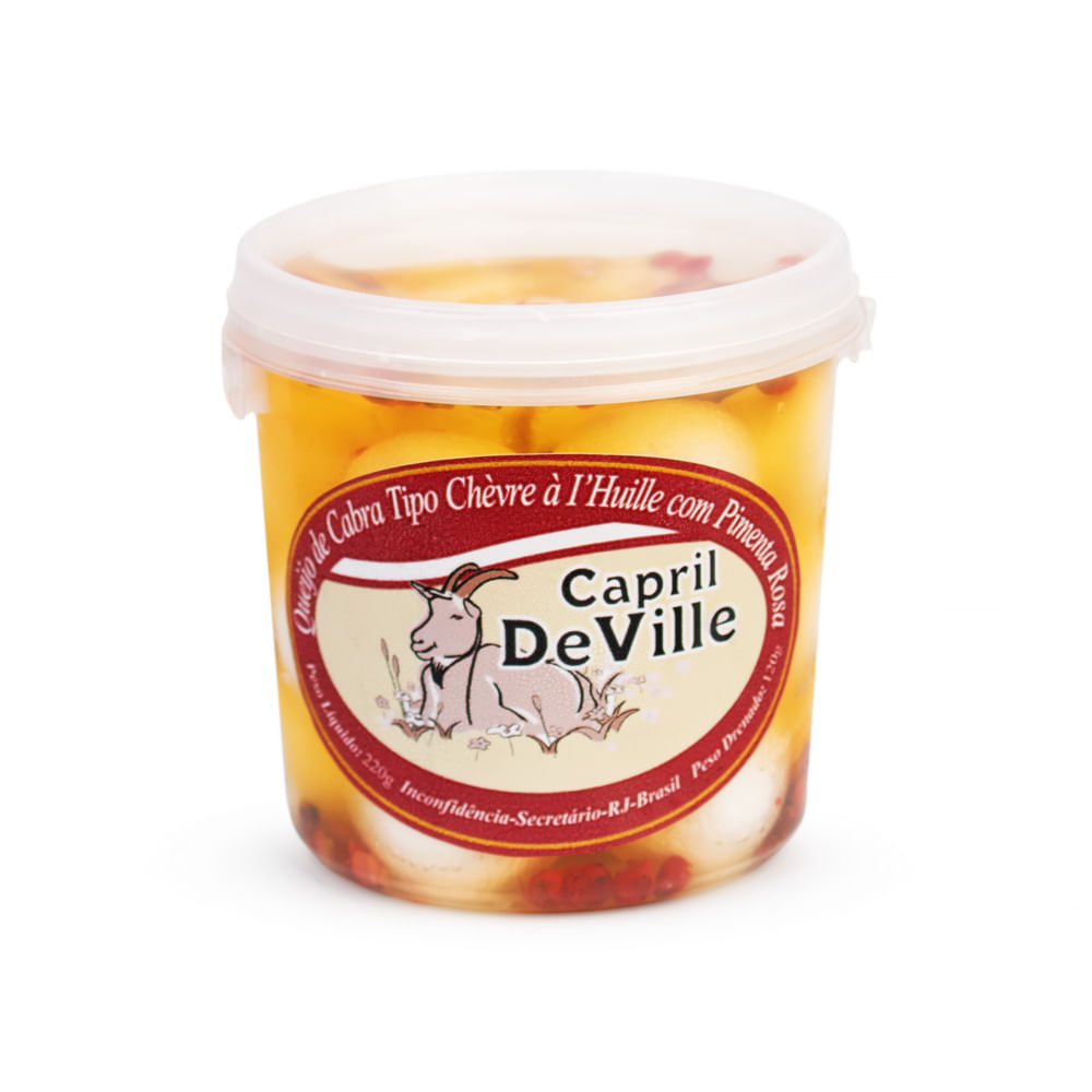 Queijo de Cabra tipo Chevre Capril Deville Pimenta 220g - Zona Sul