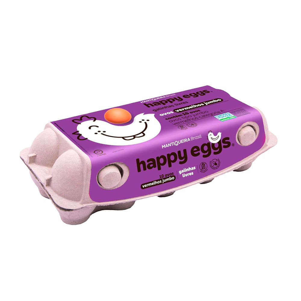 Ovos Vermelhos Jumbo Happy Eggs 10 Unidades - Zona Sul