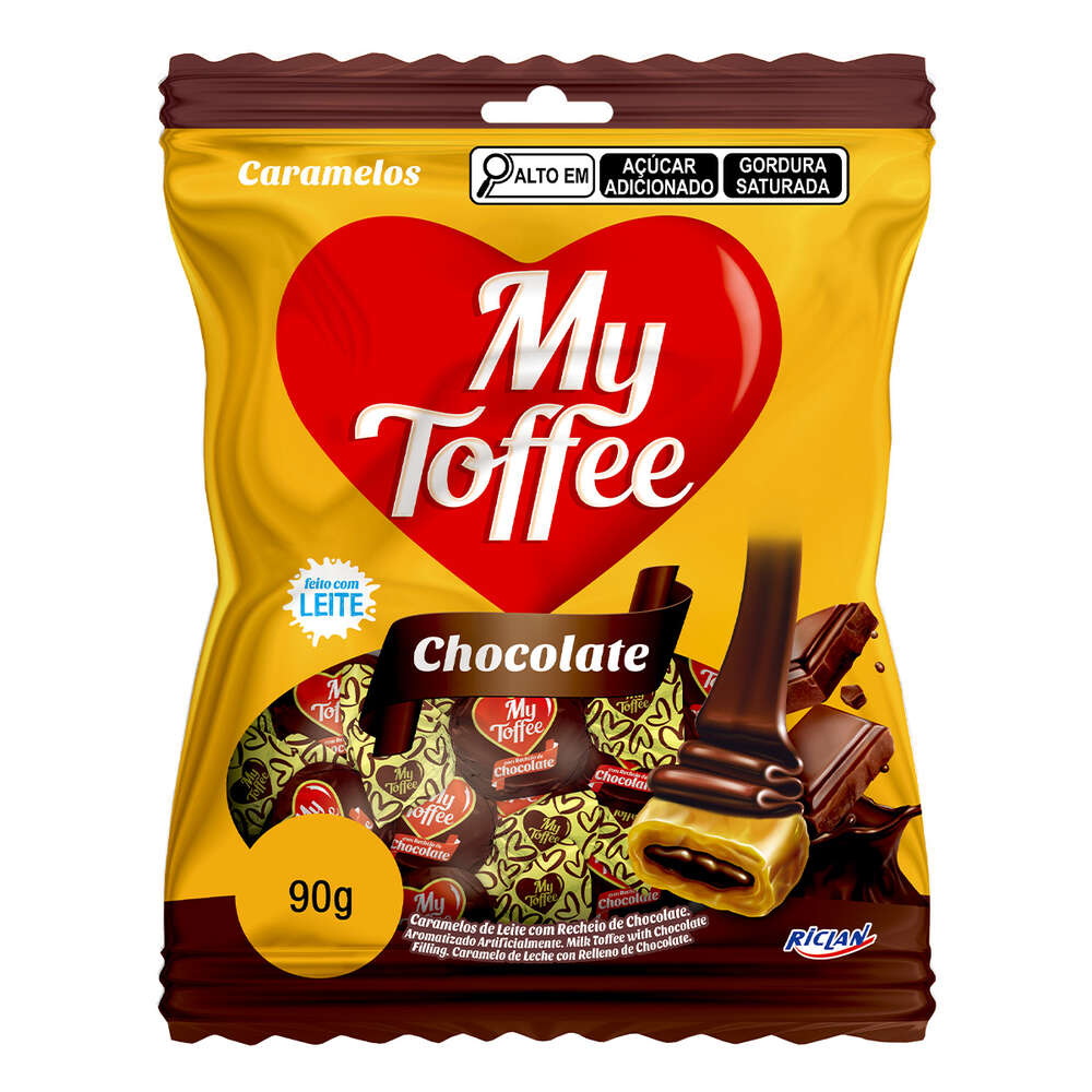 Bala My Toffee Leite com Chocolate 90g - Zona Sul