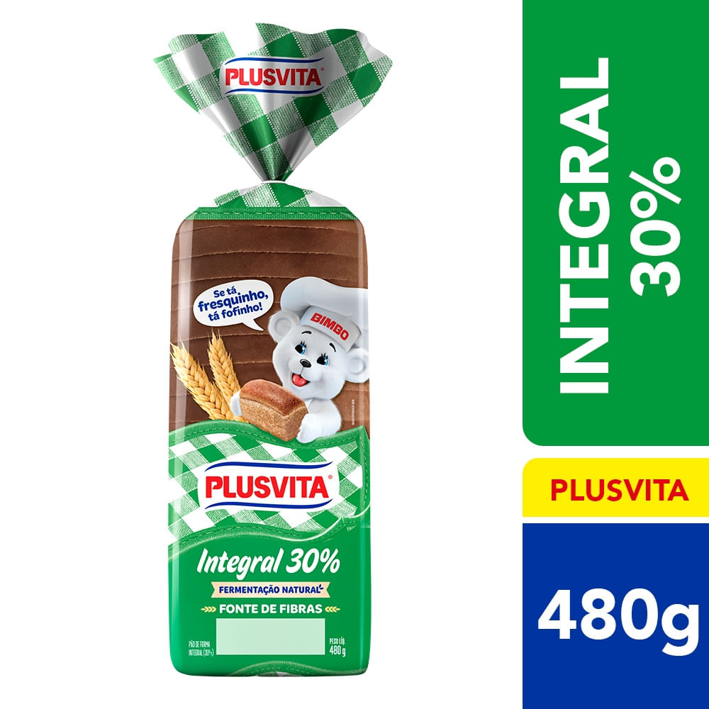 Pão de Forma Integral Plusvita 480g - Zona Sul