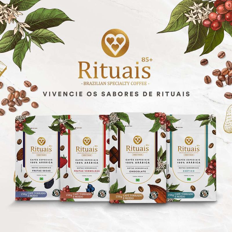 Café Torrado e Moído Rituais Chocolate 3 Corações 250g - Zona Sul