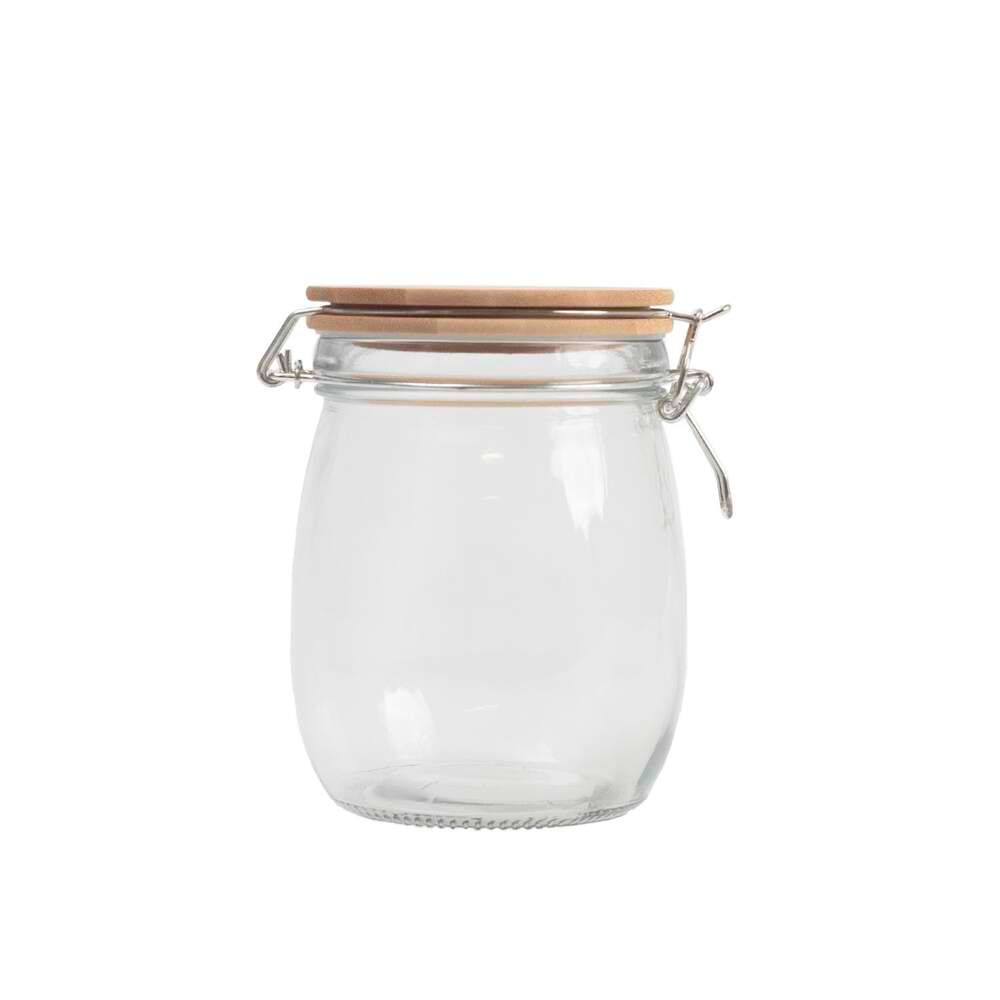 Pote de Vidro Tampa de Bambu Mozcada 700ml - Zona Sul Pote de Vidro Tampa de Bambu Mozcada 700ml - Zona Sul
