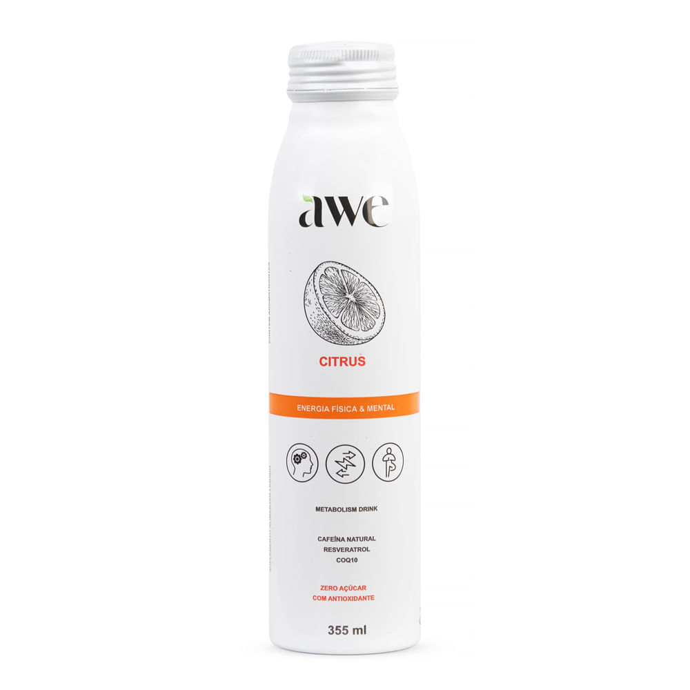 Bebida AWE Natural Citrus 355ml - Zona Sul