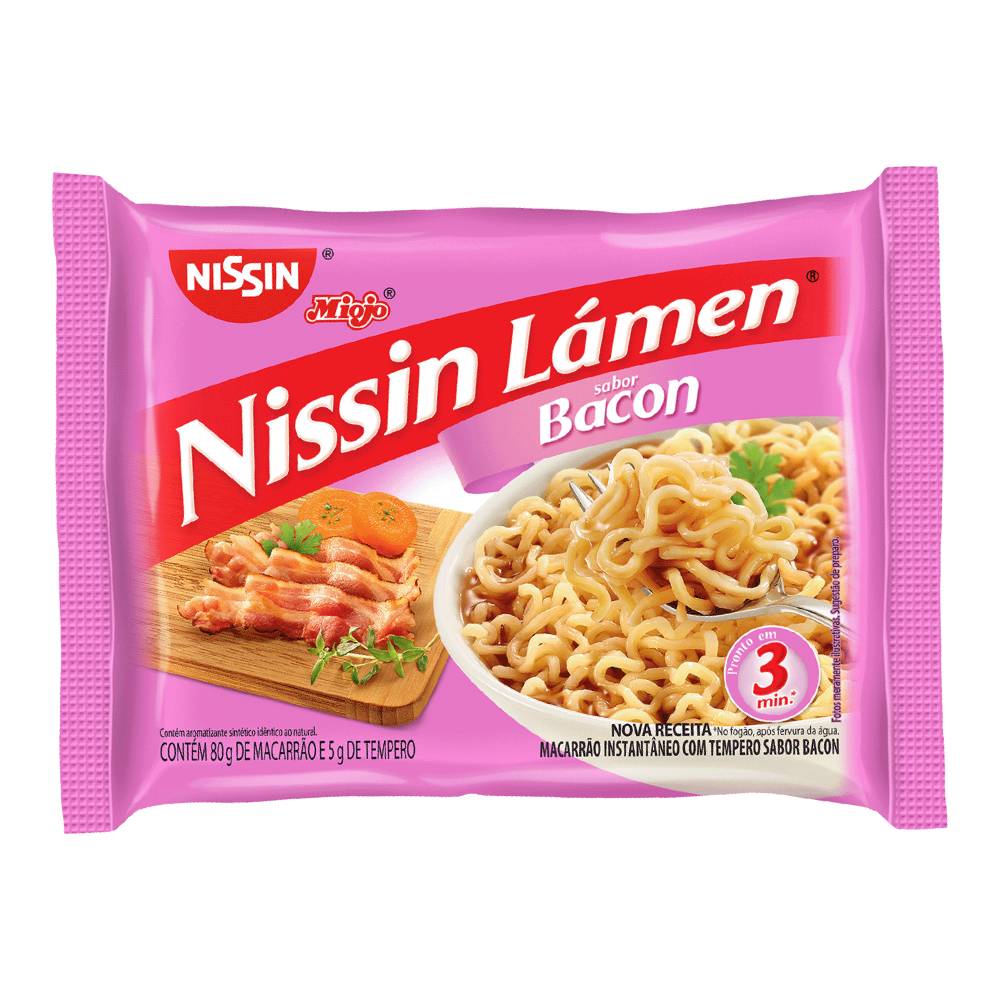 Massa Instantânea Nissin Miojo Bacon 85g - Zona Sul