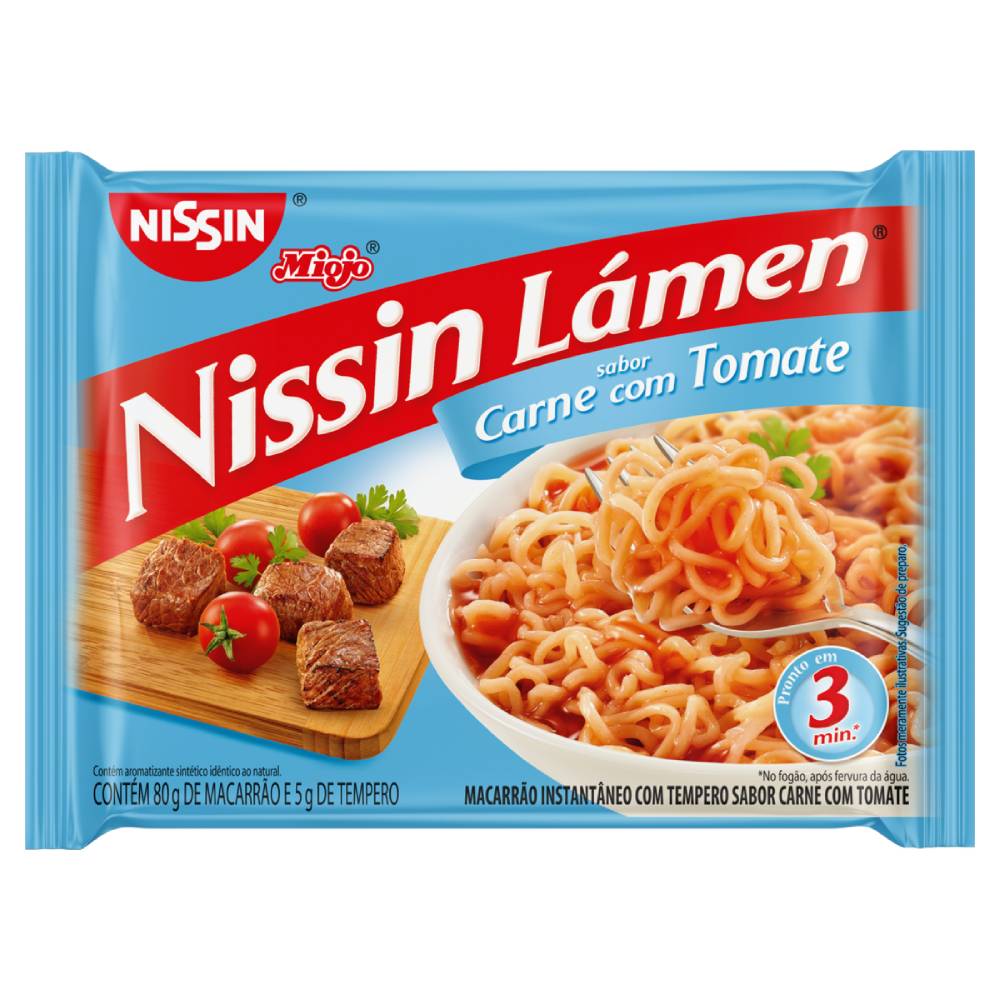 Massa Instantânea Nissin Miojo Carne com Tomate 85g - Zona Sul