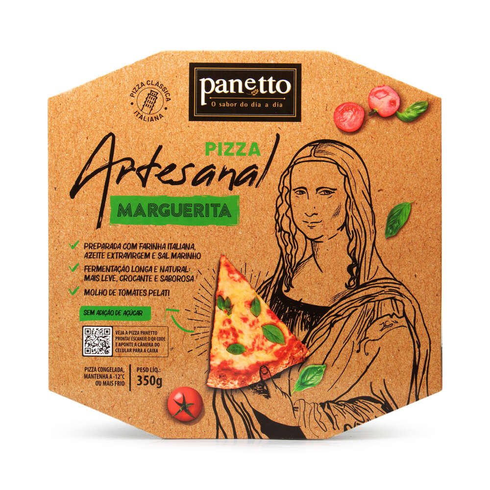 Pizza Artesanal Panetto Marguerita 350g - Zona Sul