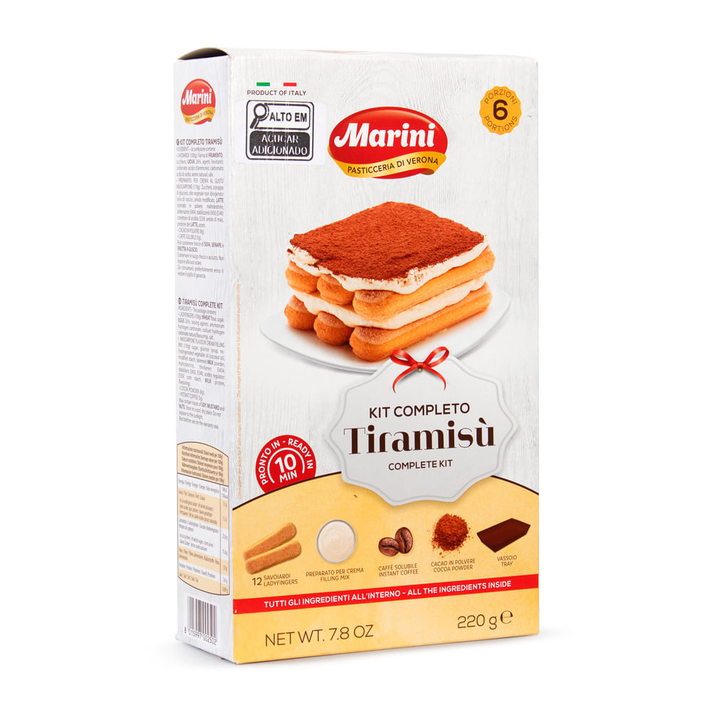 Kit Italiano Tiramisu Clássico Marini 220g - Zona Sul