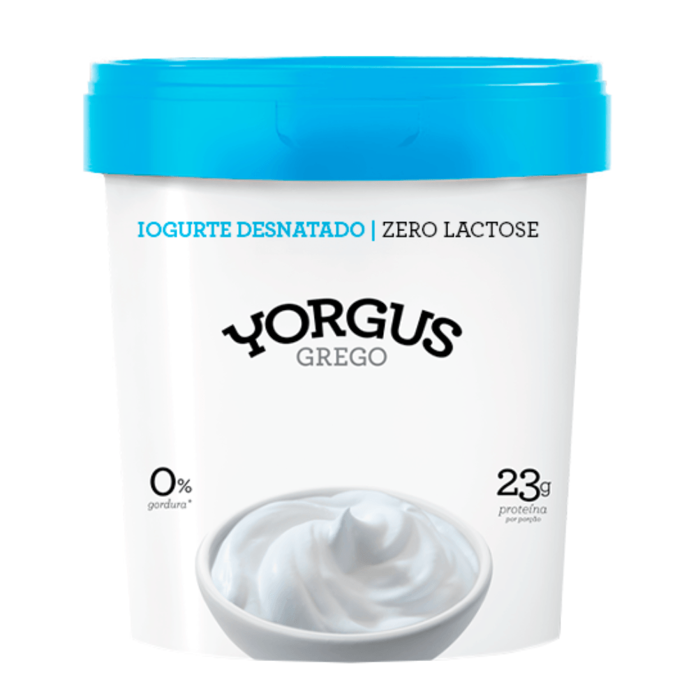 Iogurte Zero Lactose Yorgus Grego Natural 23g Proteína 500g - Zona Sul