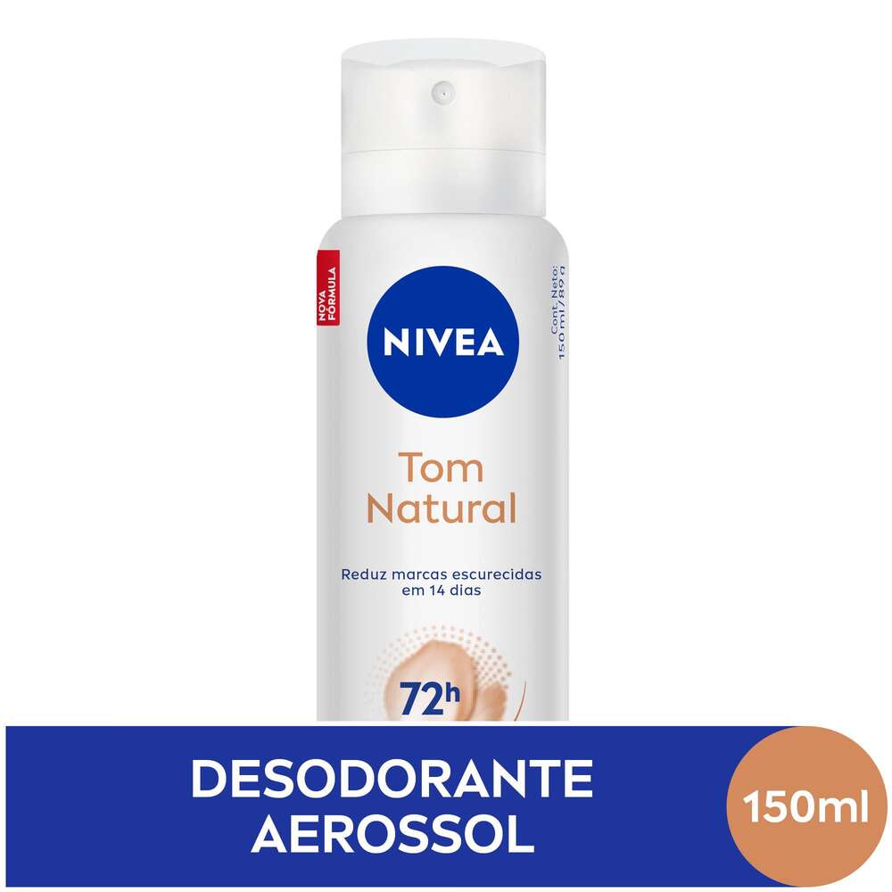 Desodorante Antitranspirante Aerossol Tom Natural Nivea 150ml - Zona Sul