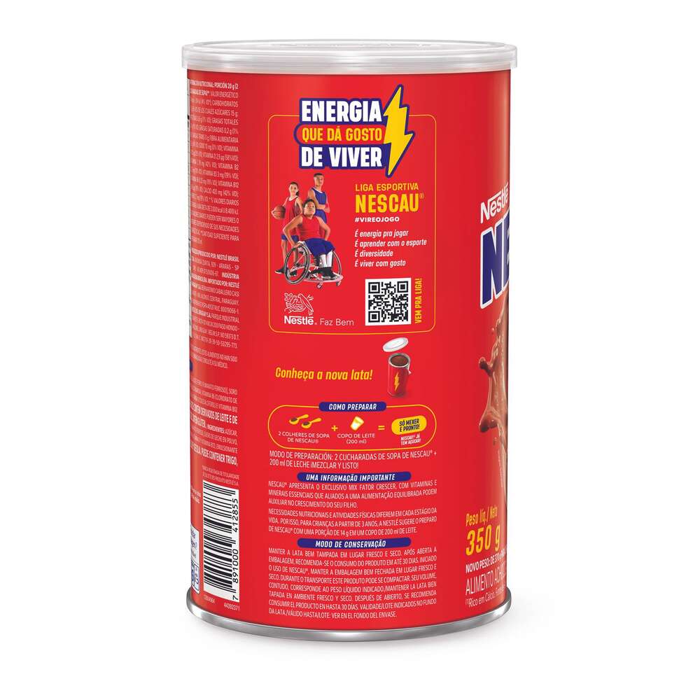 Achocolatado em Pó Nescau Tradicional Lata 350g - Zona Sul