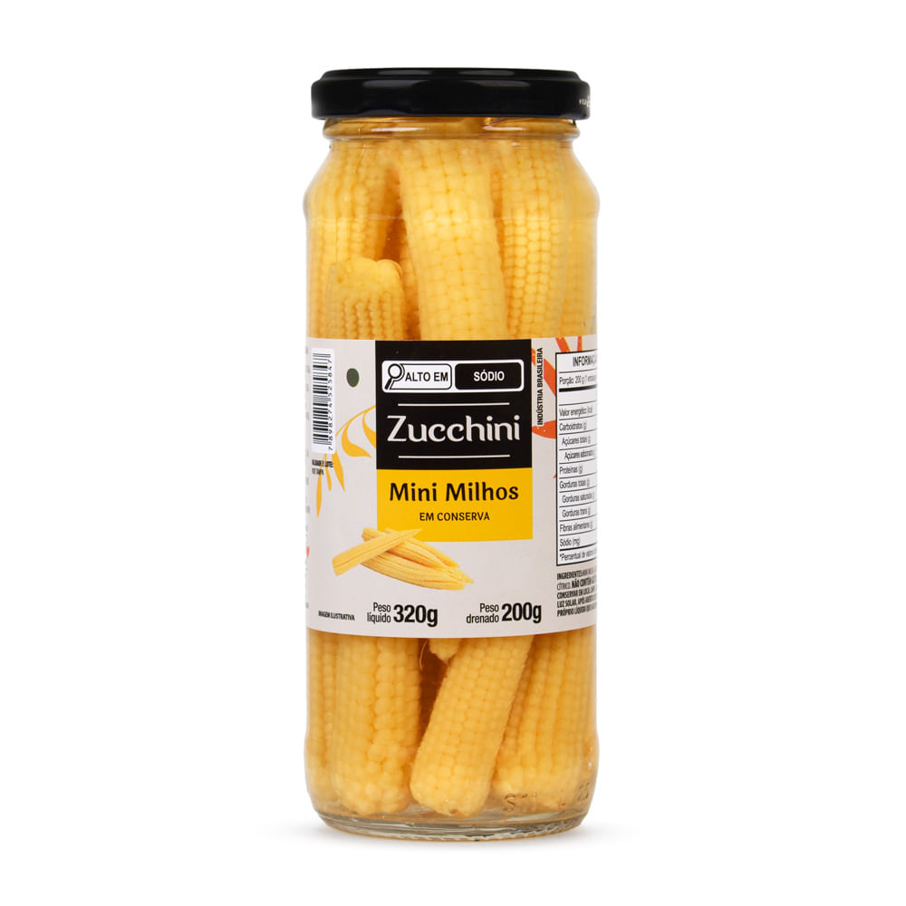 Mini Milho Zucchini em Conserva 200g - Zona Sul