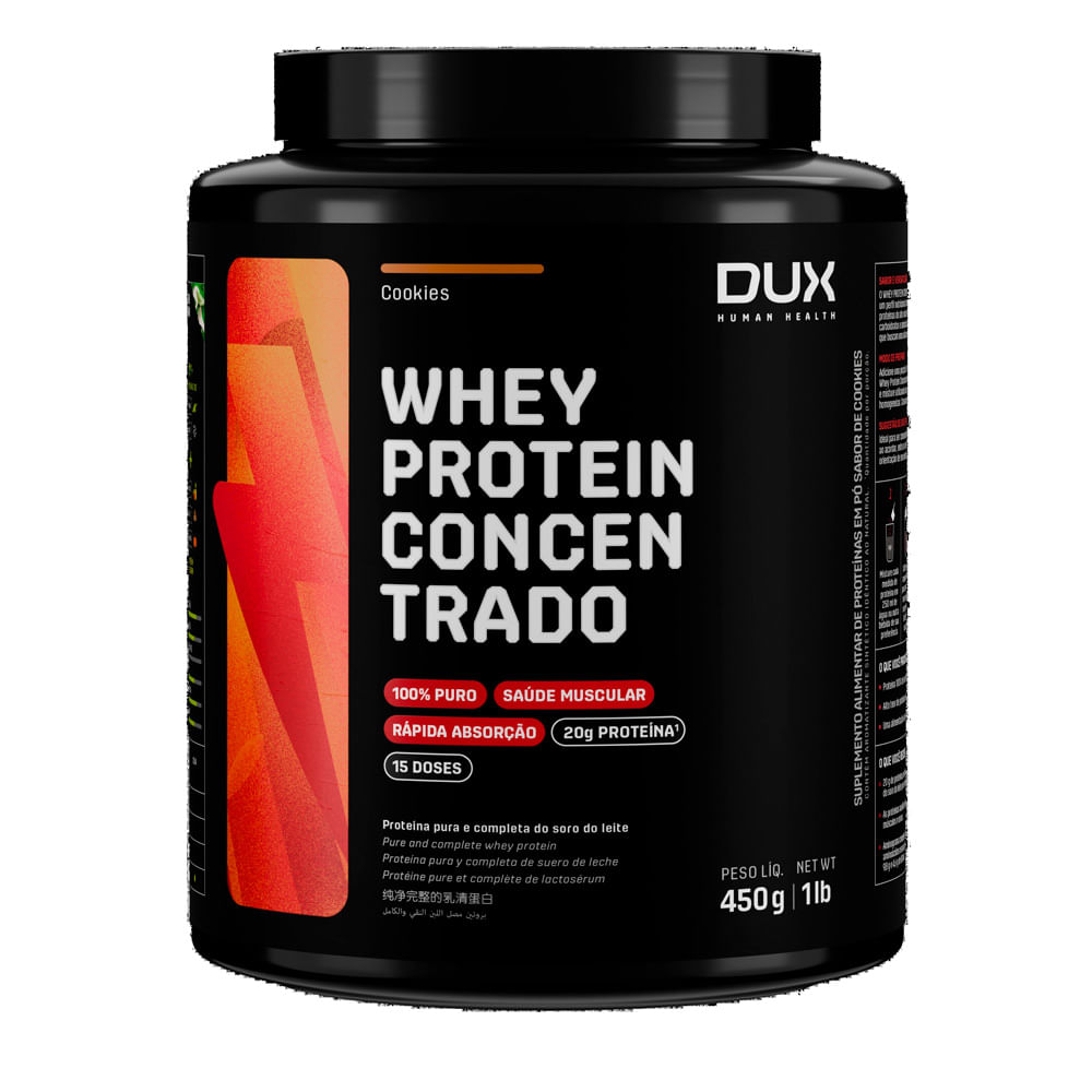 Whey Protein Concentrado Dux Cookies 450g - Zona Sul