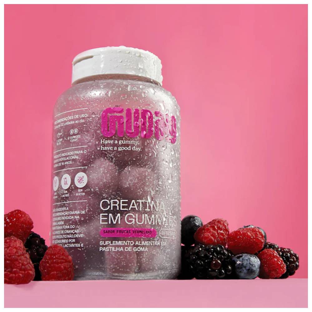 Gummy Creatina Guday Frutas Vermelhas 60 Unidades - Zona Sul