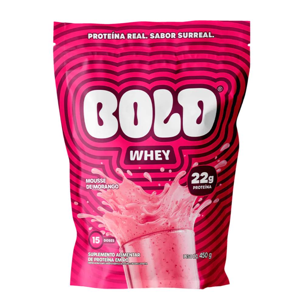 Whey Protein Bold Mousse Morango 450g - Zona Sul
