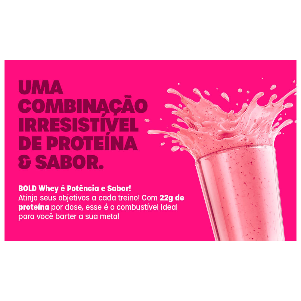 Whey Protein Bold Mousse Morango 450g - Zona Sul