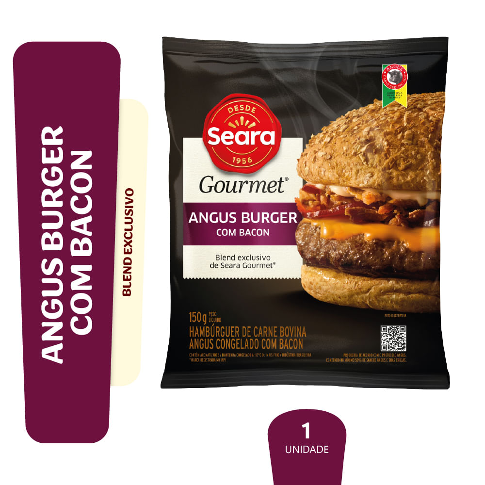 Angus Burguer Seara Gourmet Bacon 150g - Zona Sul