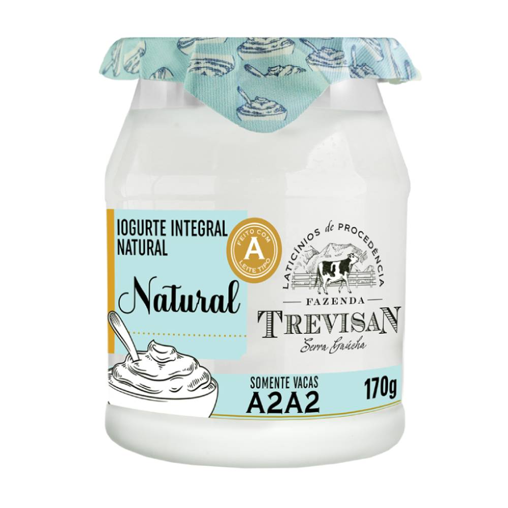 Iogurte Integral Trevisan Natural A2A2 170g - Zona Sul